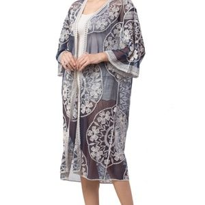 Raj | Jackets & Coats | Raj Duster Lace Medallion Embroidered | Poshmark